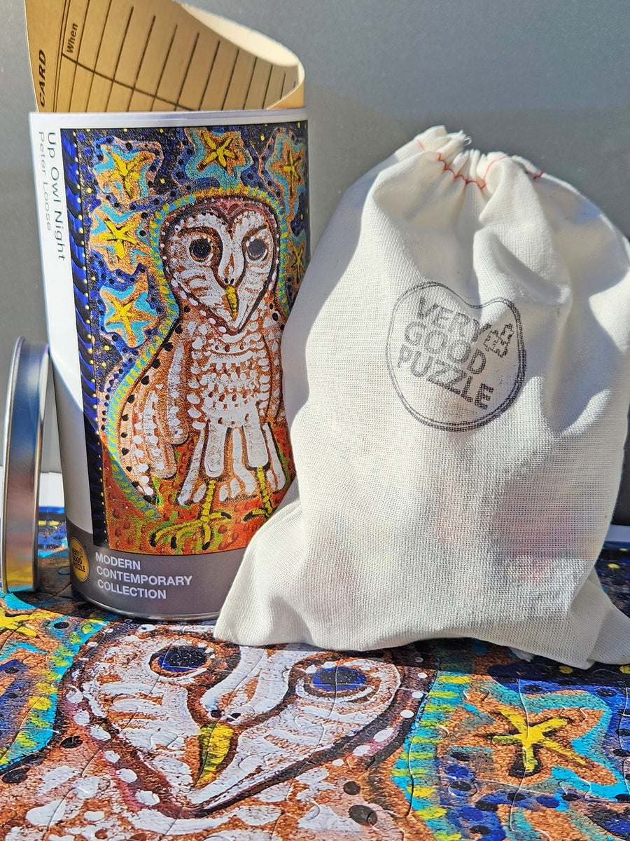 Up Owl Night by Peter Loose - 100 piece jigsaw puzzle – VERY GOOD PUZZLE