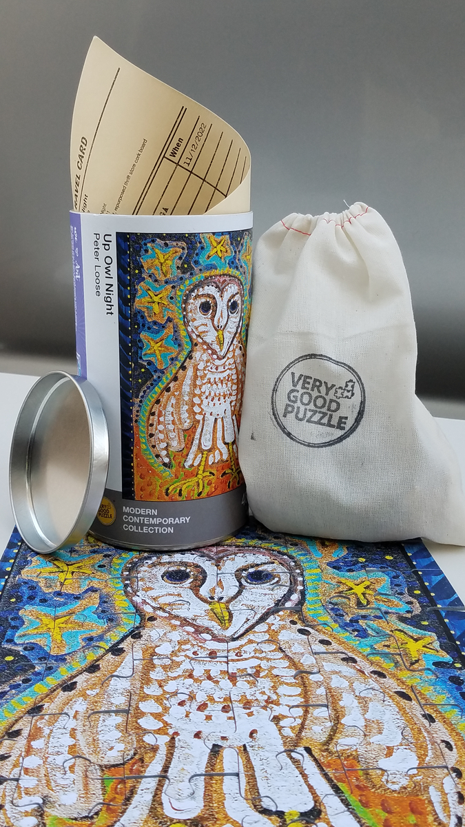 Up Owl Night by Peter Loose - 48 piece jigsaw puzzle – VERY GOOD PUZZLE